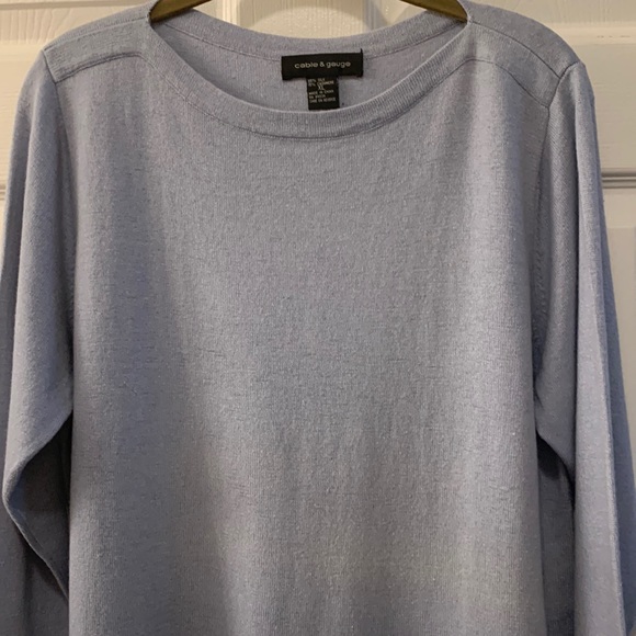 Cable & Gauge | Sweaters | Cable Gauge Sweater Soft Boat Neckpowder ...